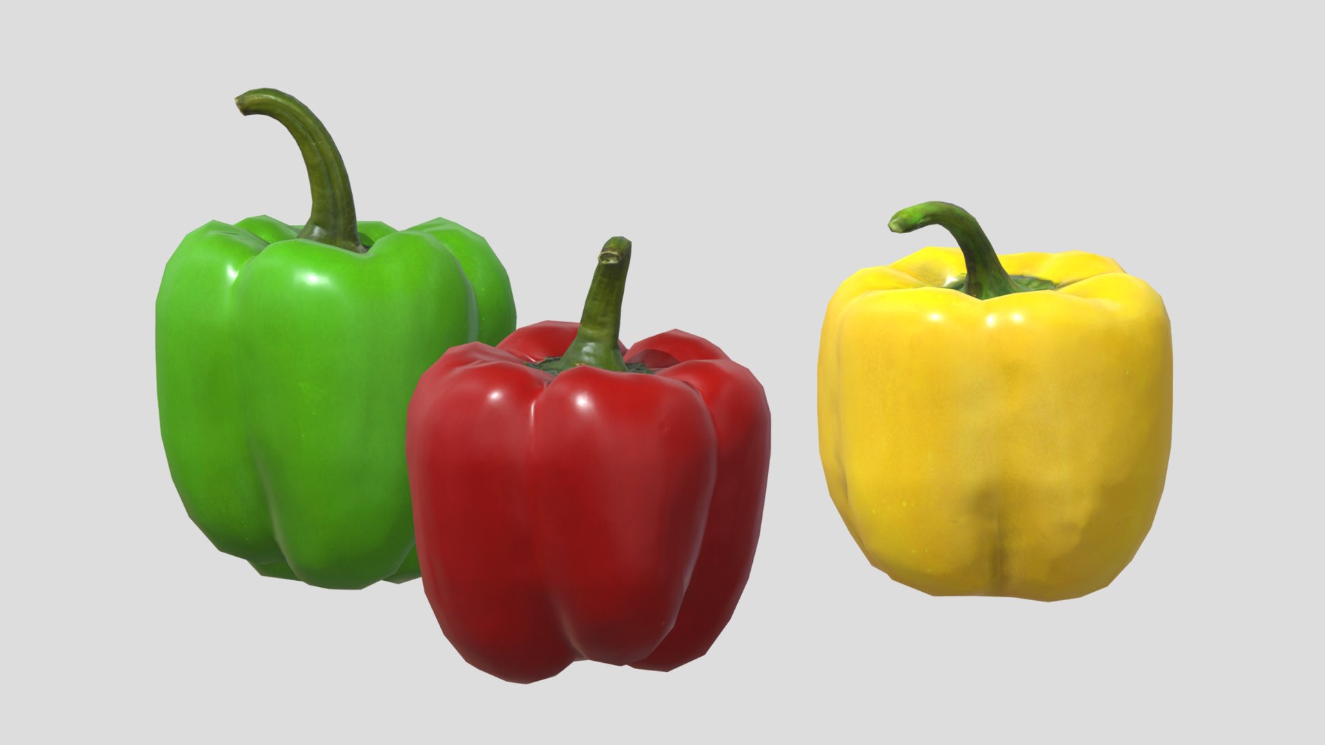 3D Model Capsicum Low Poly - TurboSquid 2272629