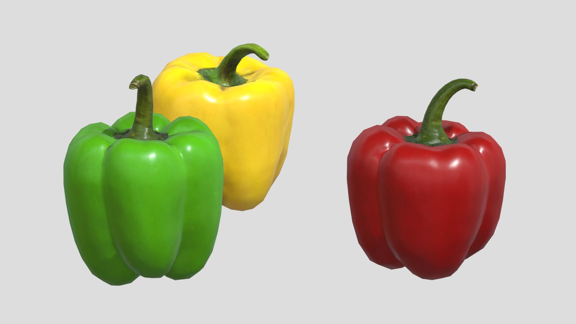 3D Model Capsicum Low Poly - TurboSquid 2272629