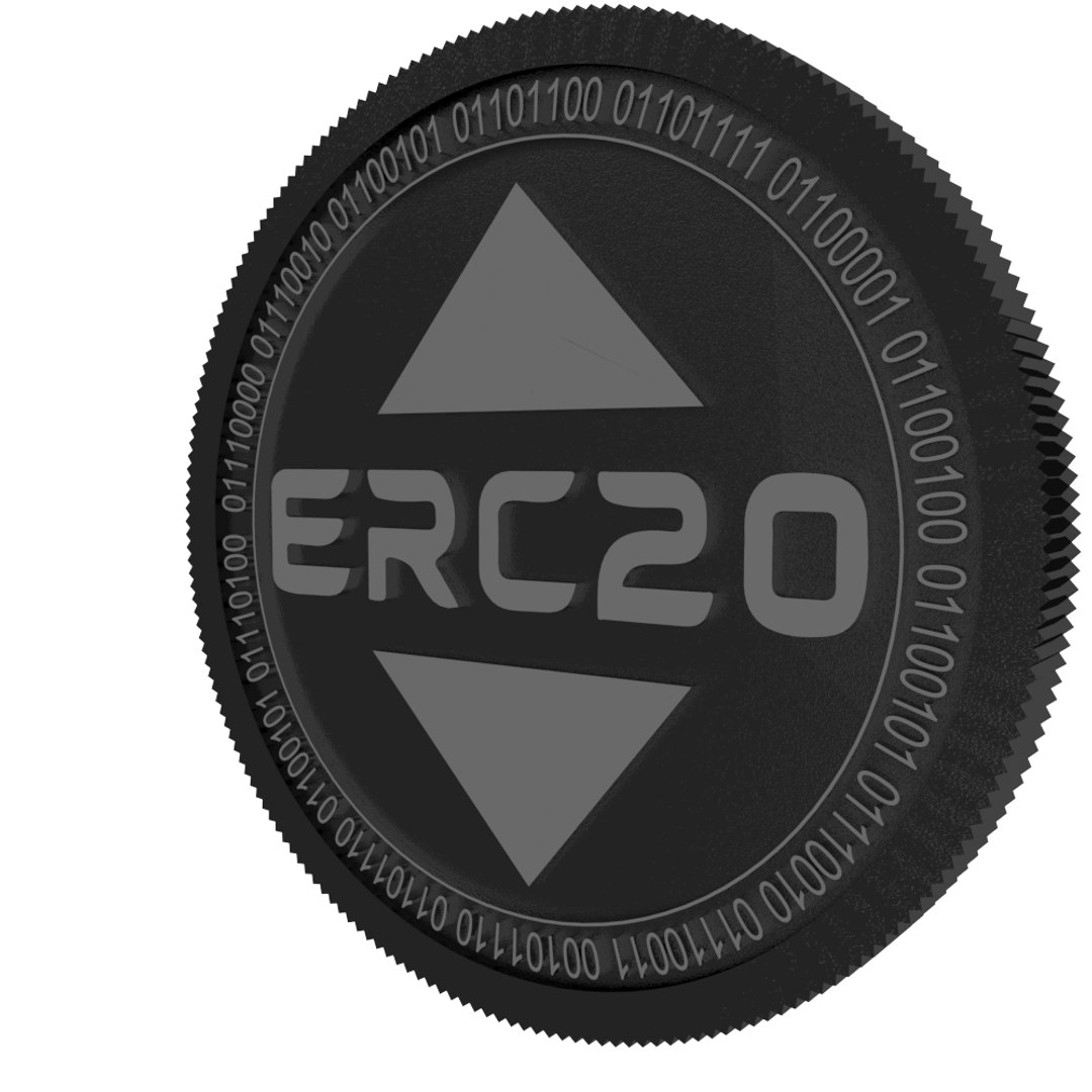 Erc20 Black Coin 3D Model - TurboSquid 1496171
