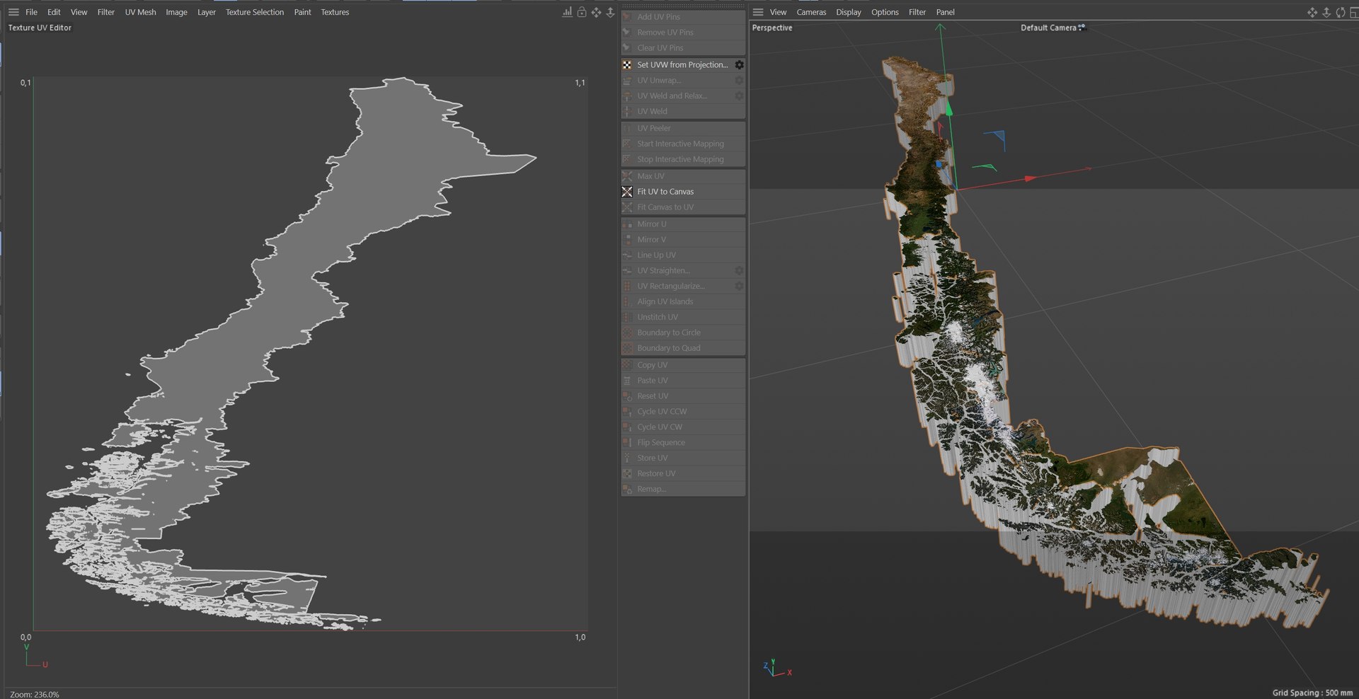 Chile Terrain Map 3D Model - TurboSquid 2335543