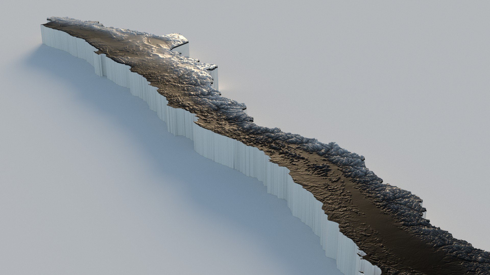 Chile Terrain Map 3D Model - TurboSquid 2335543
