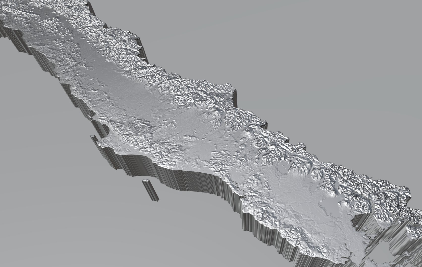 Chile Terrain Map 3D Model - TurboSquid 2335543