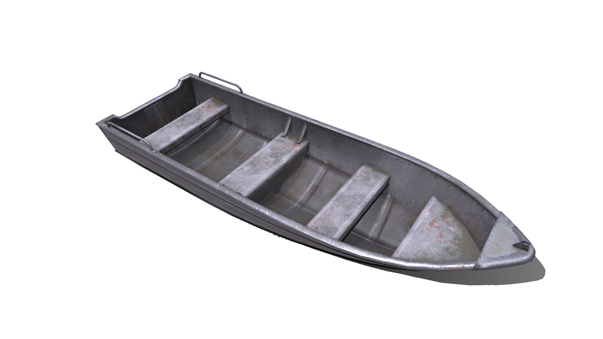 3D Model Metal Row Boat Low-poly PBR - TurboSquid 2007950