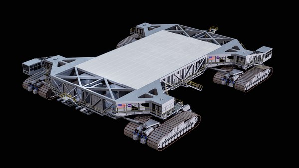 modelo 3d Plataforma de lanzamiento móvil SLS NASA Crawler PBR ...