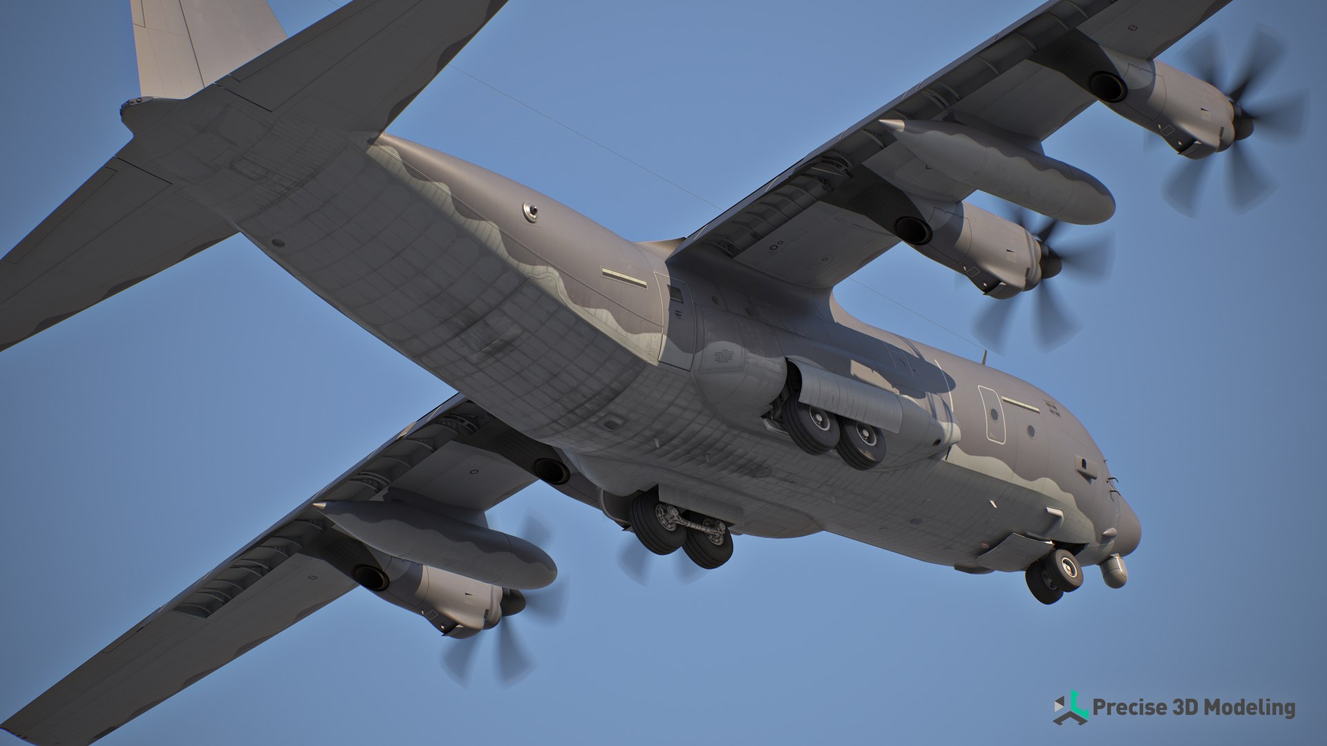 3D Lockheed Martin C-130J Super Hercules Ultra-Realistic 3D Model Model ...