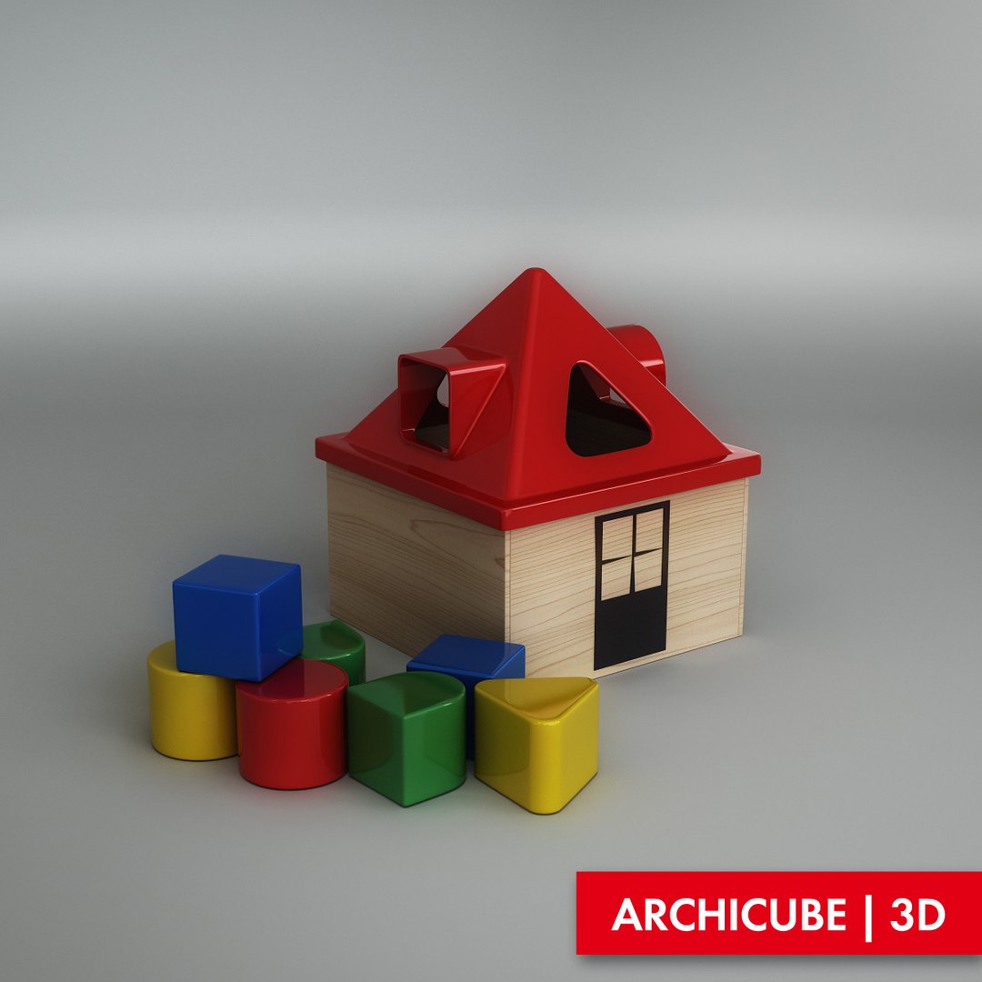 3d toy house