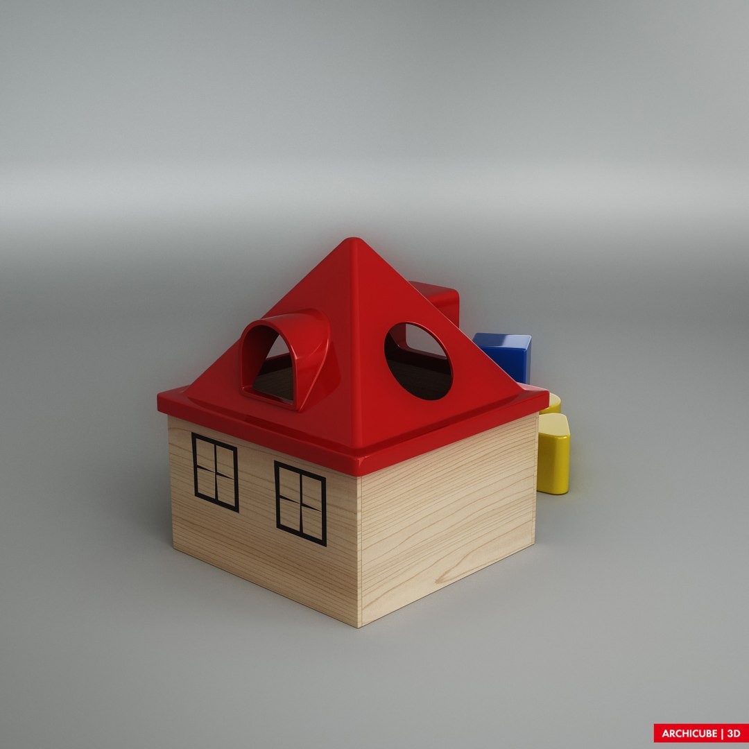 3d toy house