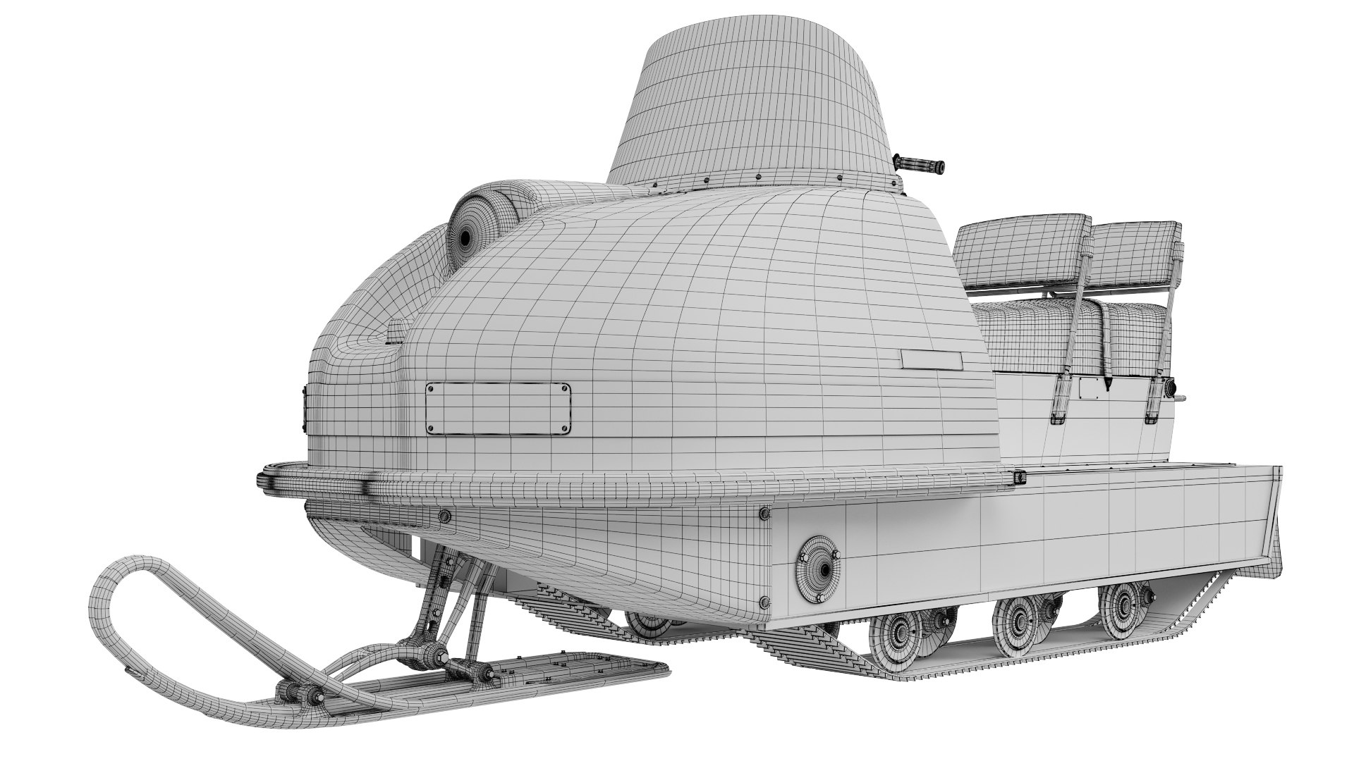 Buran Snowmobile 3D Model - TurboSquid 1953077