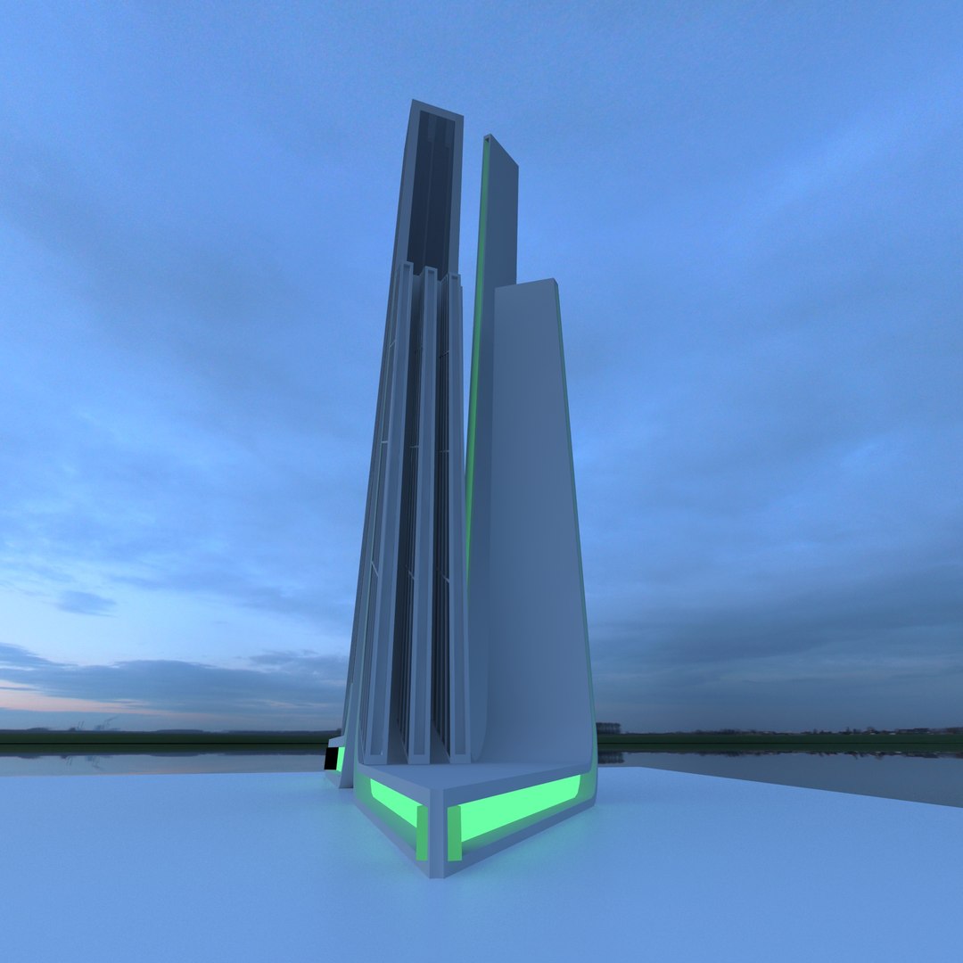 Futuristic Skyscraper Model - TurboSquid 1849728