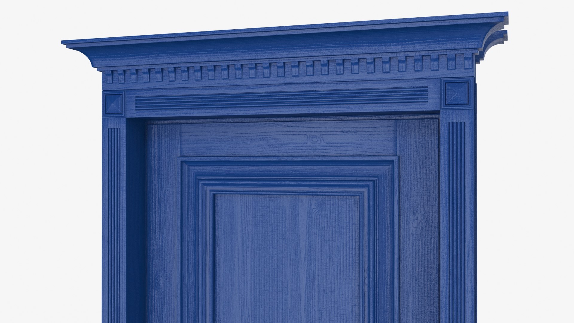 Classic Door Wood RAL 5010 3D Model - TurboSquid 2023896