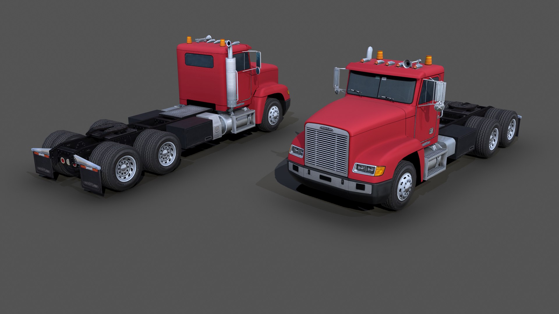 3D model Freightliner FLD 120 2000 semi truck - TurboSquid 2112496