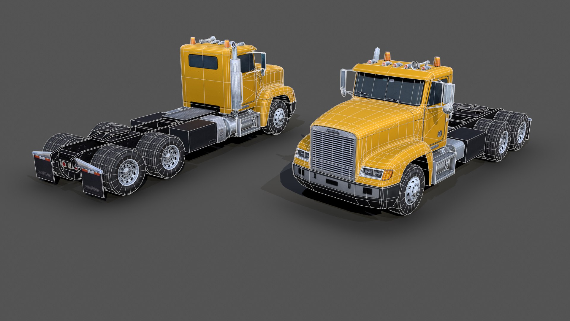 3D model Freightliner FLD 120 2000 semi truck - TurboSquid 2112496