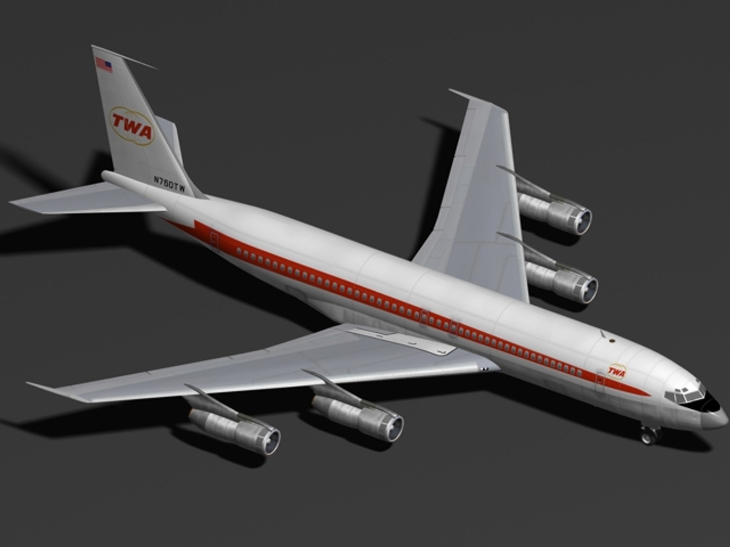 3ds b 707-300 twa 707