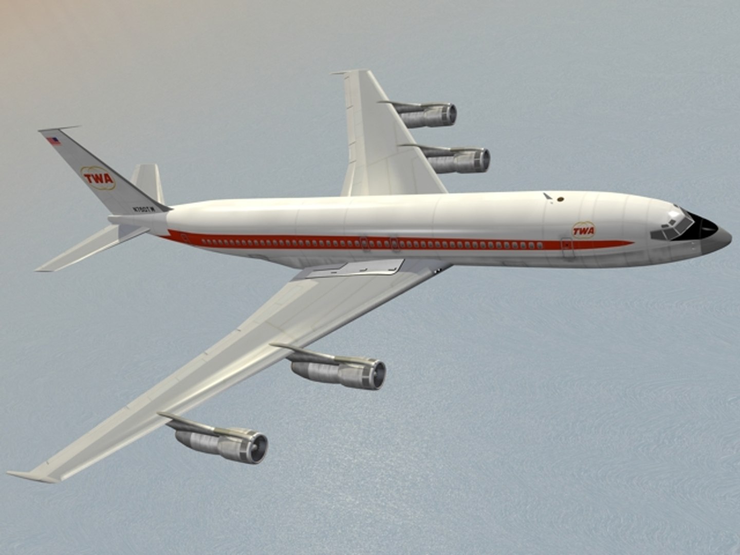 3ds b 707-300 twa 707