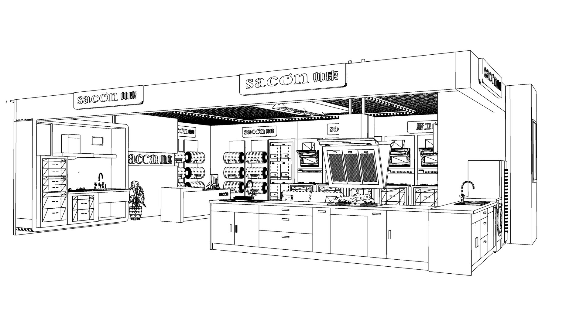 3D Model Booth Exhibition-A6 - TurboSquid 2100659