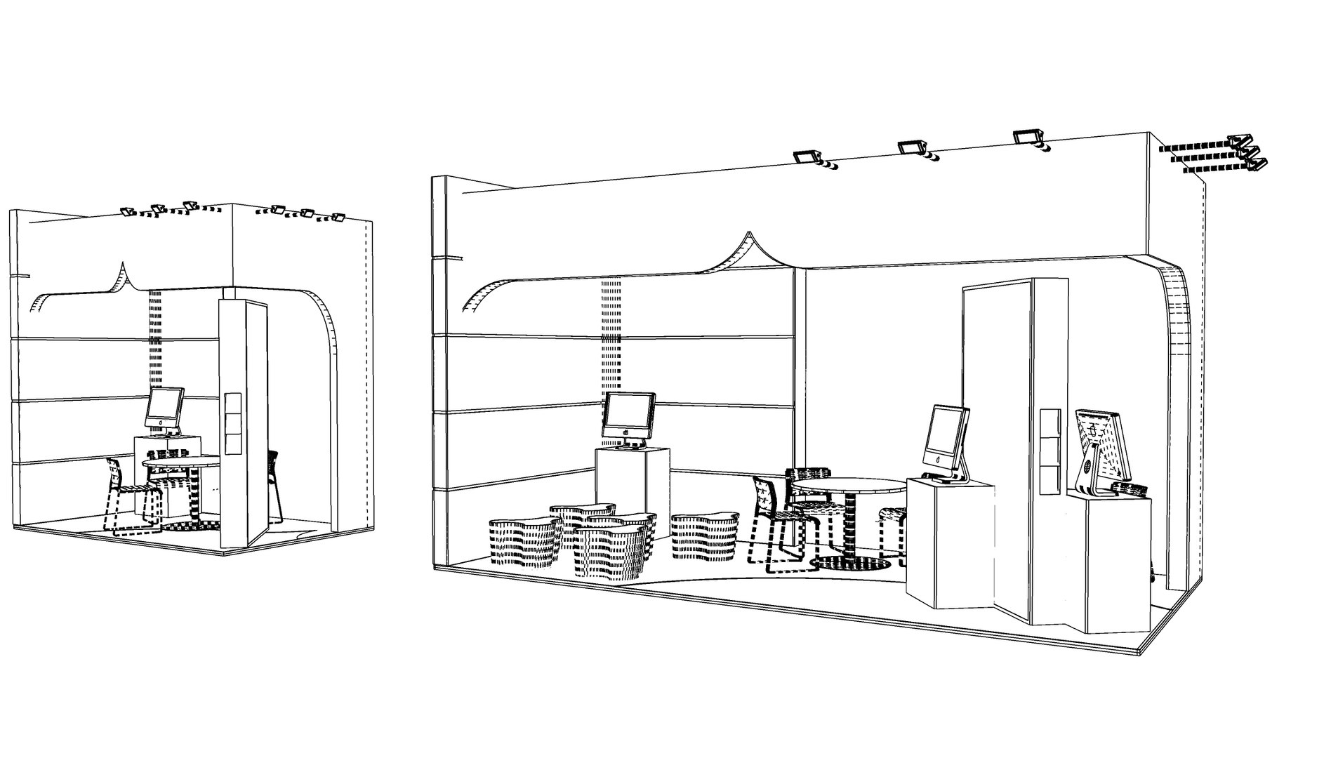 3D Model Booth Exhibition-A6 - TurboSquid 2100659