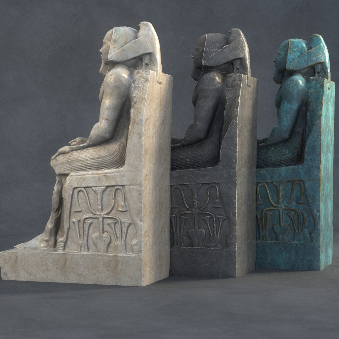 3D Model Pharaoh Statue - TurboSquid 2243303