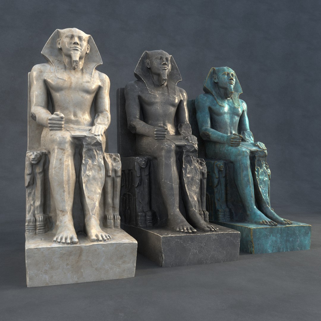 3D Model Pharaoh Statue - TurboSquid 2243303