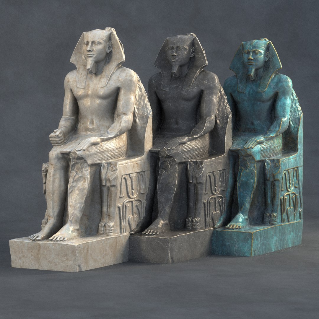 3D Model Pharaoh Statue - TurboSquid 2243303