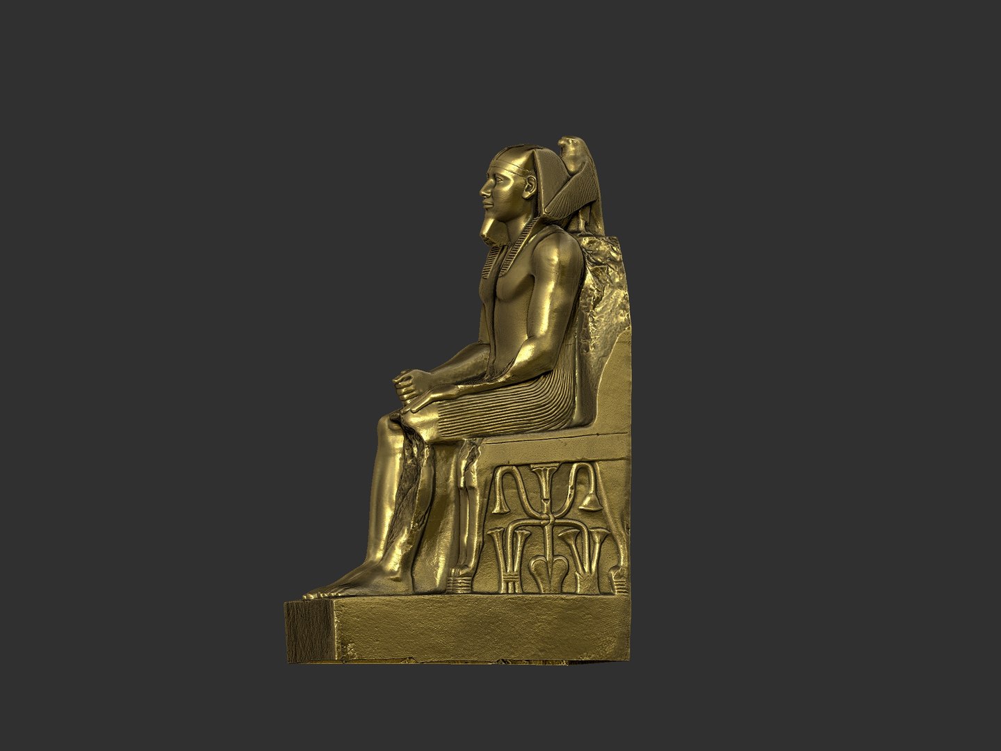 3D Model Pharaoh Statue - TurboSquid 2243303