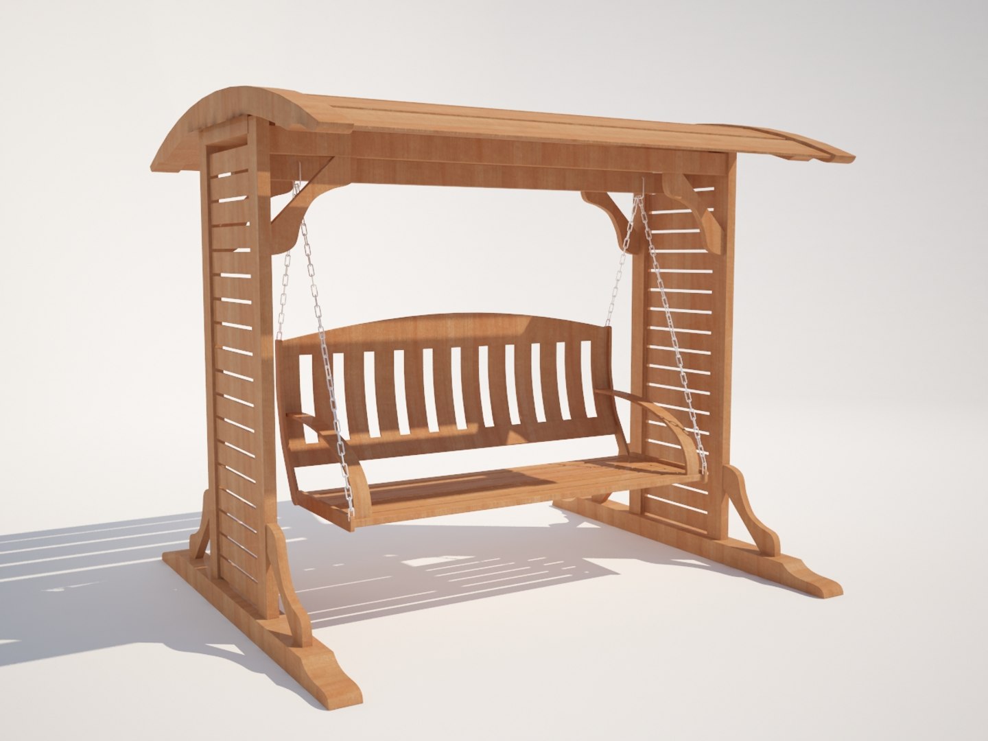 wooden swing 3d model