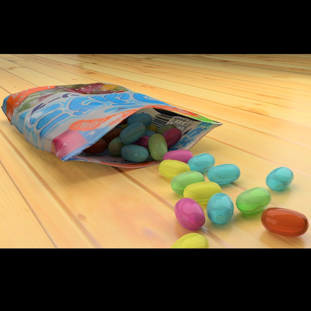 3d model bag candy