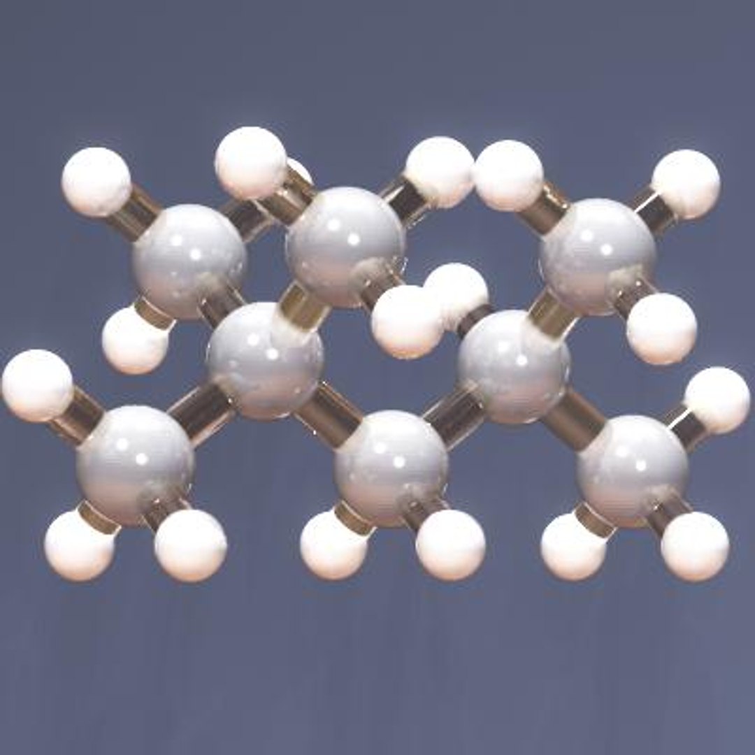 3d Model Molecule Trimethylpentane