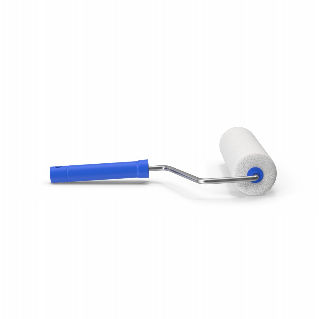 3D Blue Paint Roller Model - TurboSquid 1912276