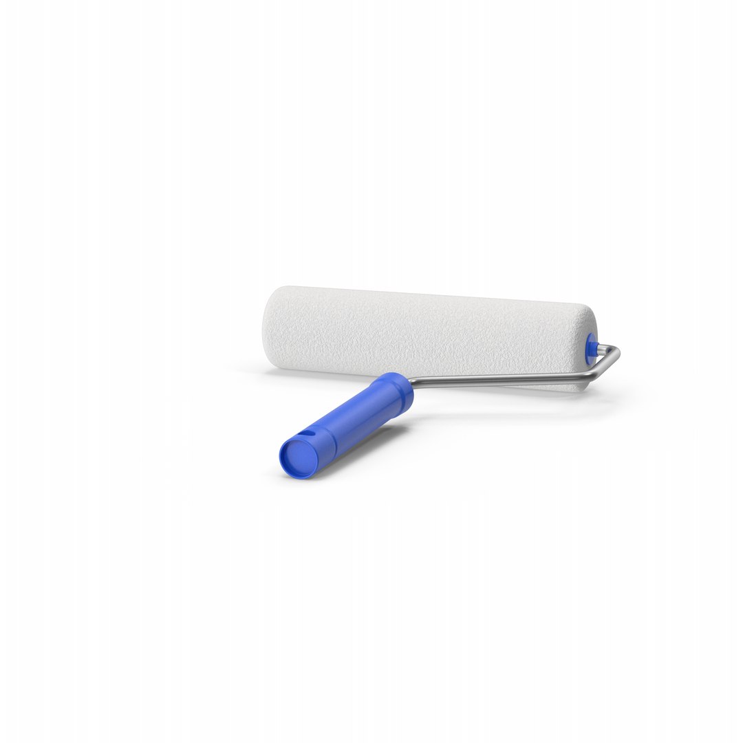3D Blue Paint Roller Model - TurboSquid 1912276