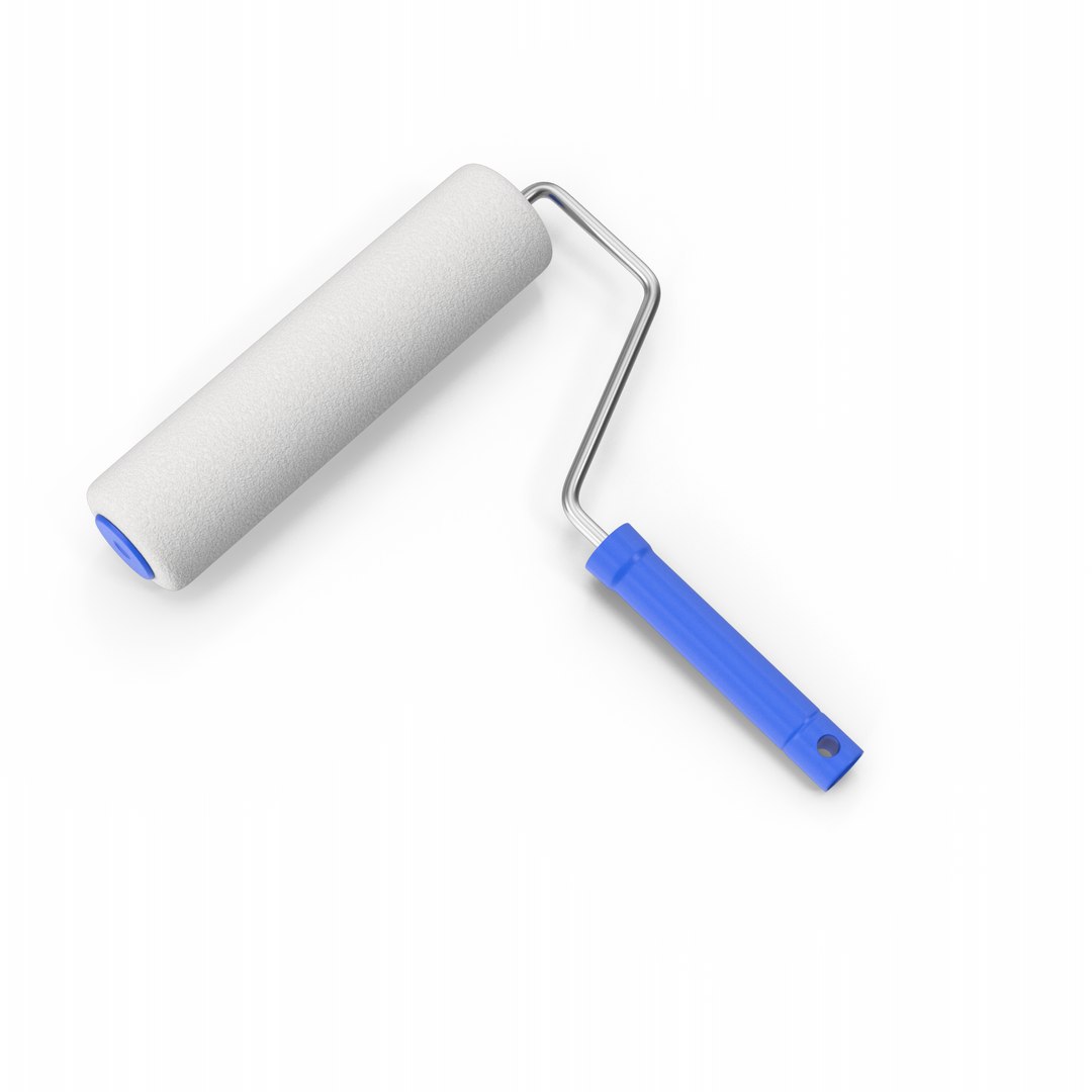 3D Blue Paint Roller Model - TurboSquid 1912276