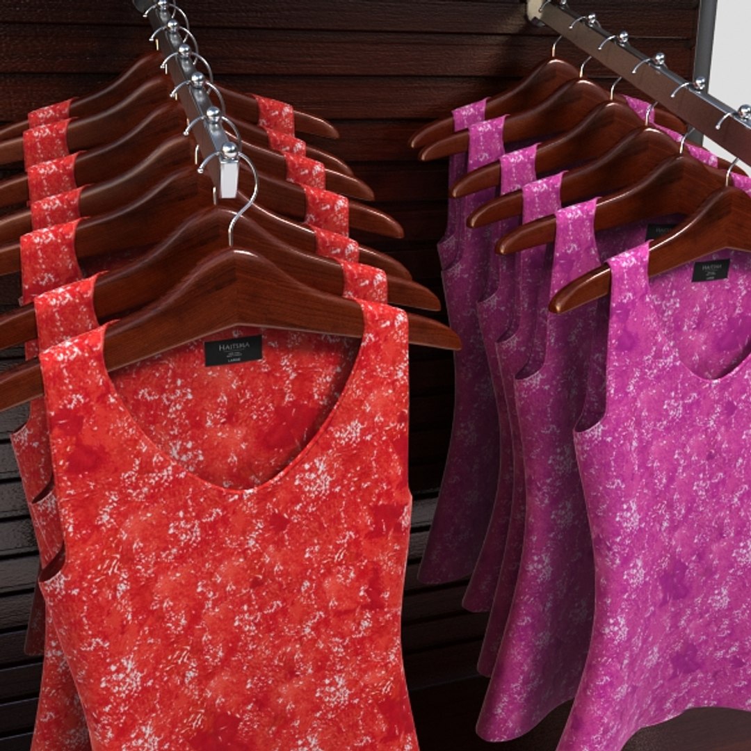 Women Blouses Display Rack 3d 3ds