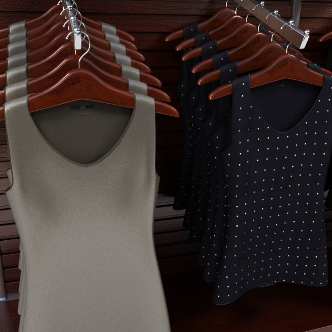 Women Blouses Display Rack 3d 3ds