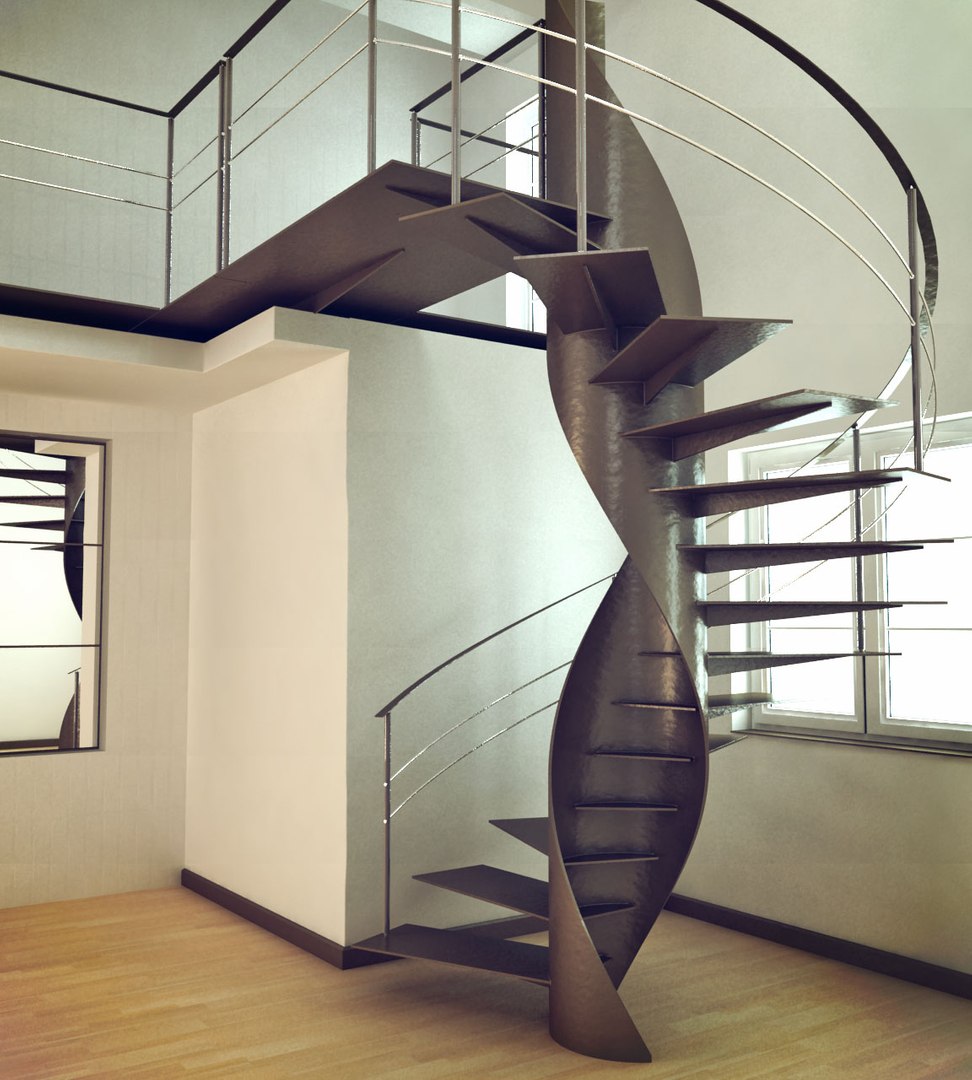 3d Spiral Stairs