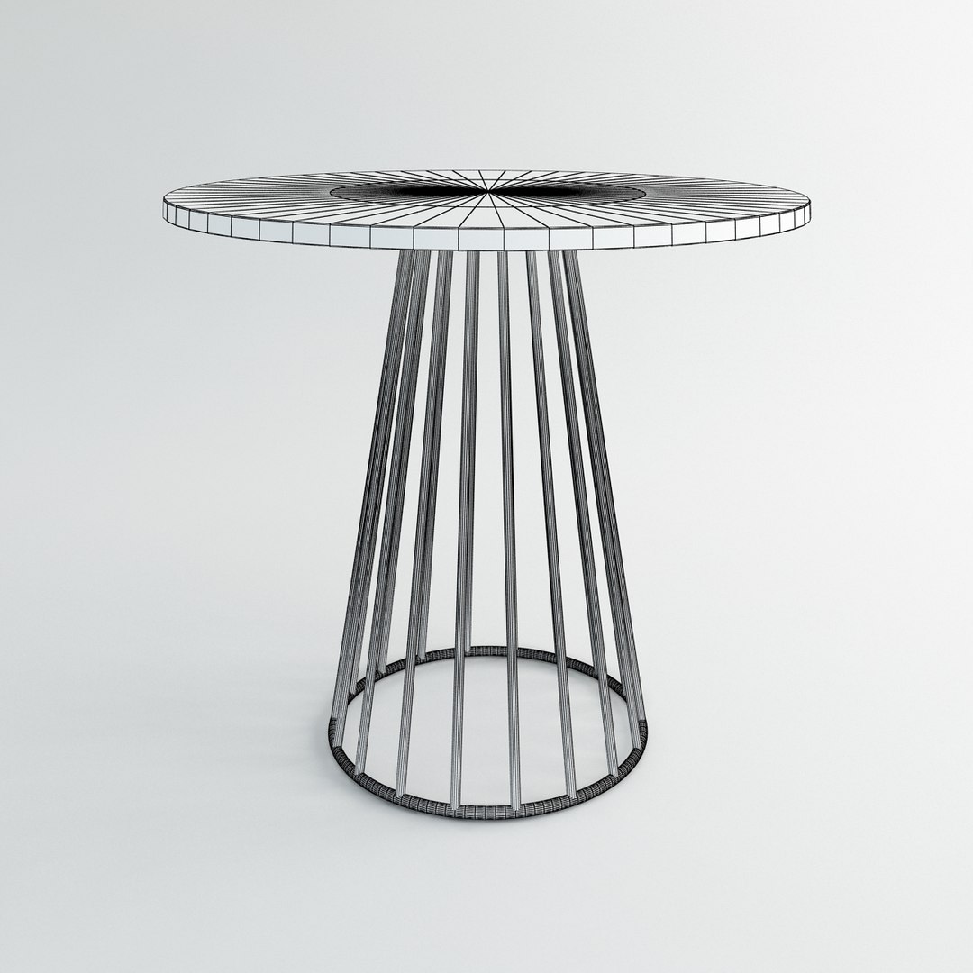 3d wired cafe table model
