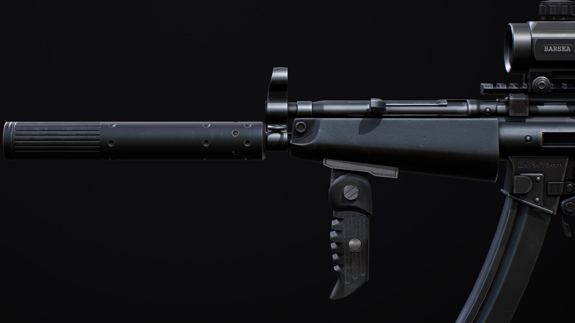 3D Mp5A2 Tactical - Low Poly Mobile Ready - TurboSquid 1975193