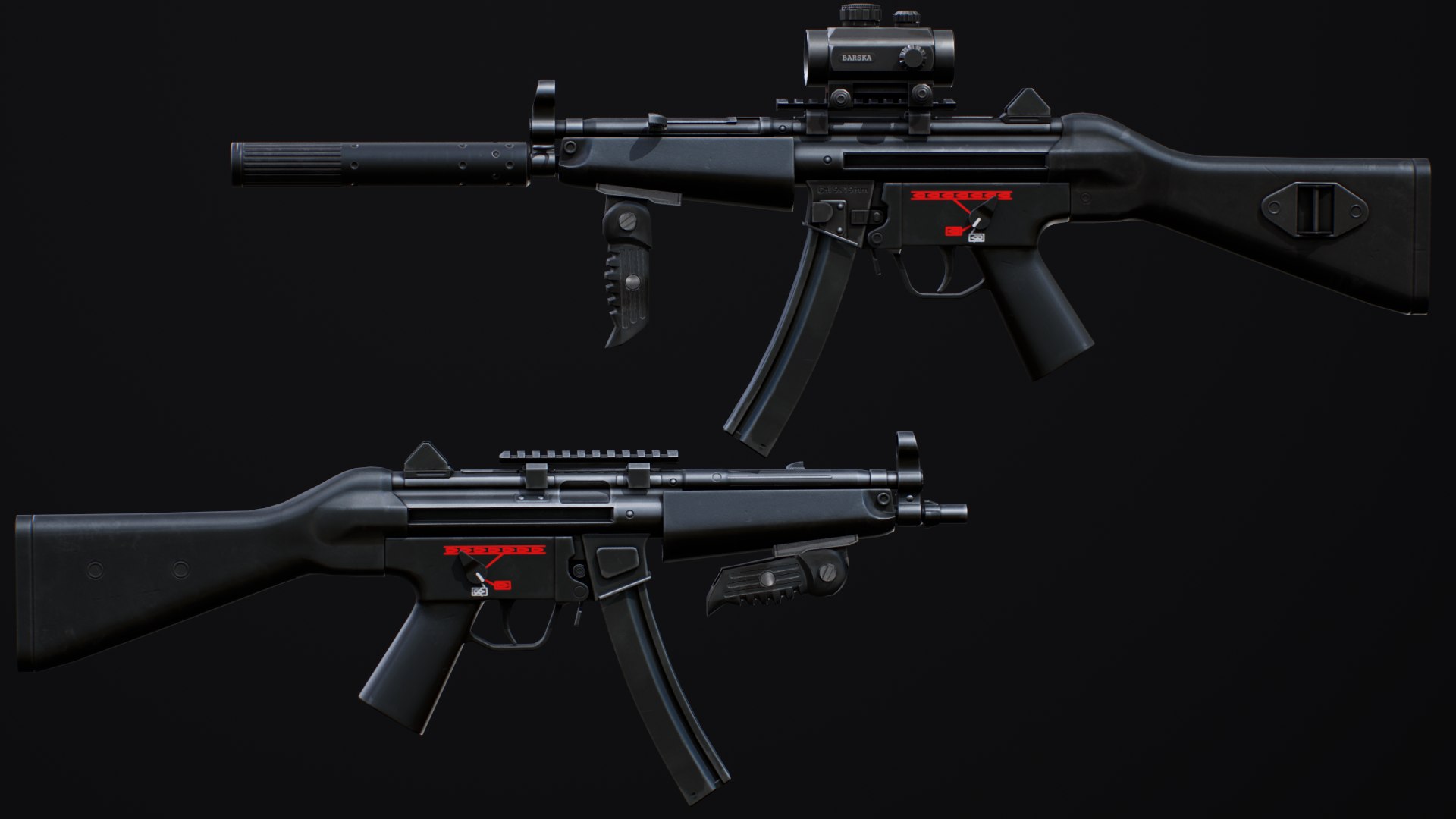 3D Mp5A2 Tactical - Low Poly Mobile Ready - TurboSquid 1975193