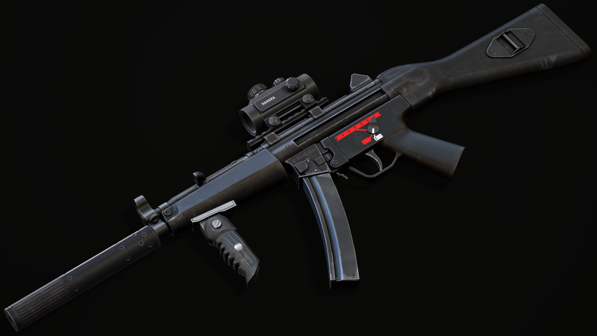 3D Mp5A2 Tactical - Low Poly Mobile Ready - TurboSquid 1975193