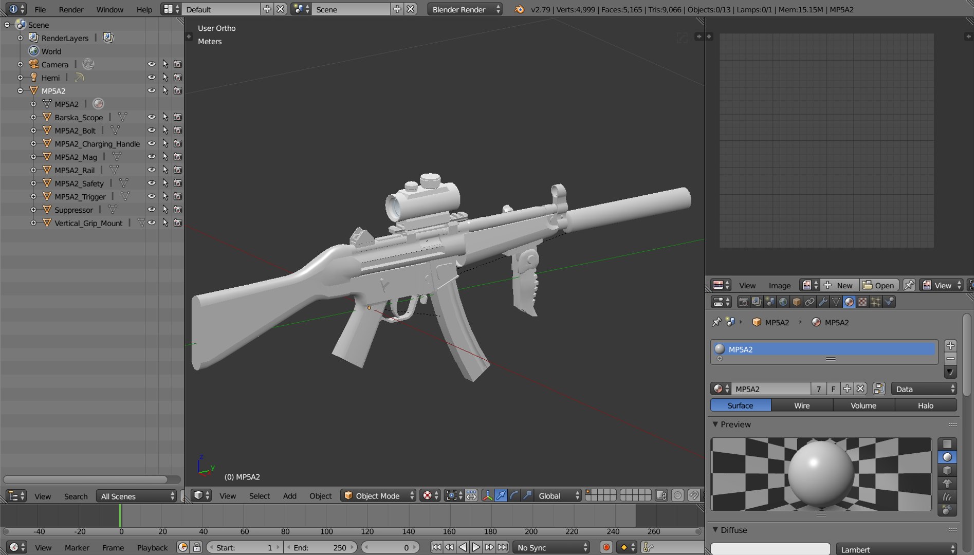 3D Mp5A2 Tactical - Low Poly Mobile Ready - TurboSquid 1975193