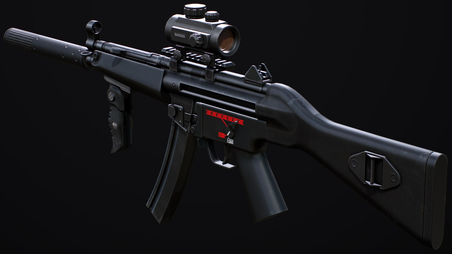 3D Mp5A2 Tactical - Low Poly Mobile Ready - TurboSquid 1975193