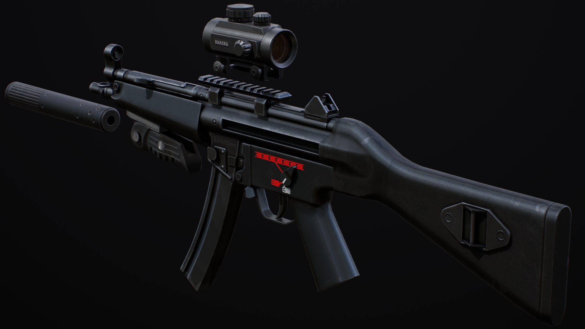 3D Mp5A2 Tactical - Low Poly Mobile Ready - TurboSquid 1975193