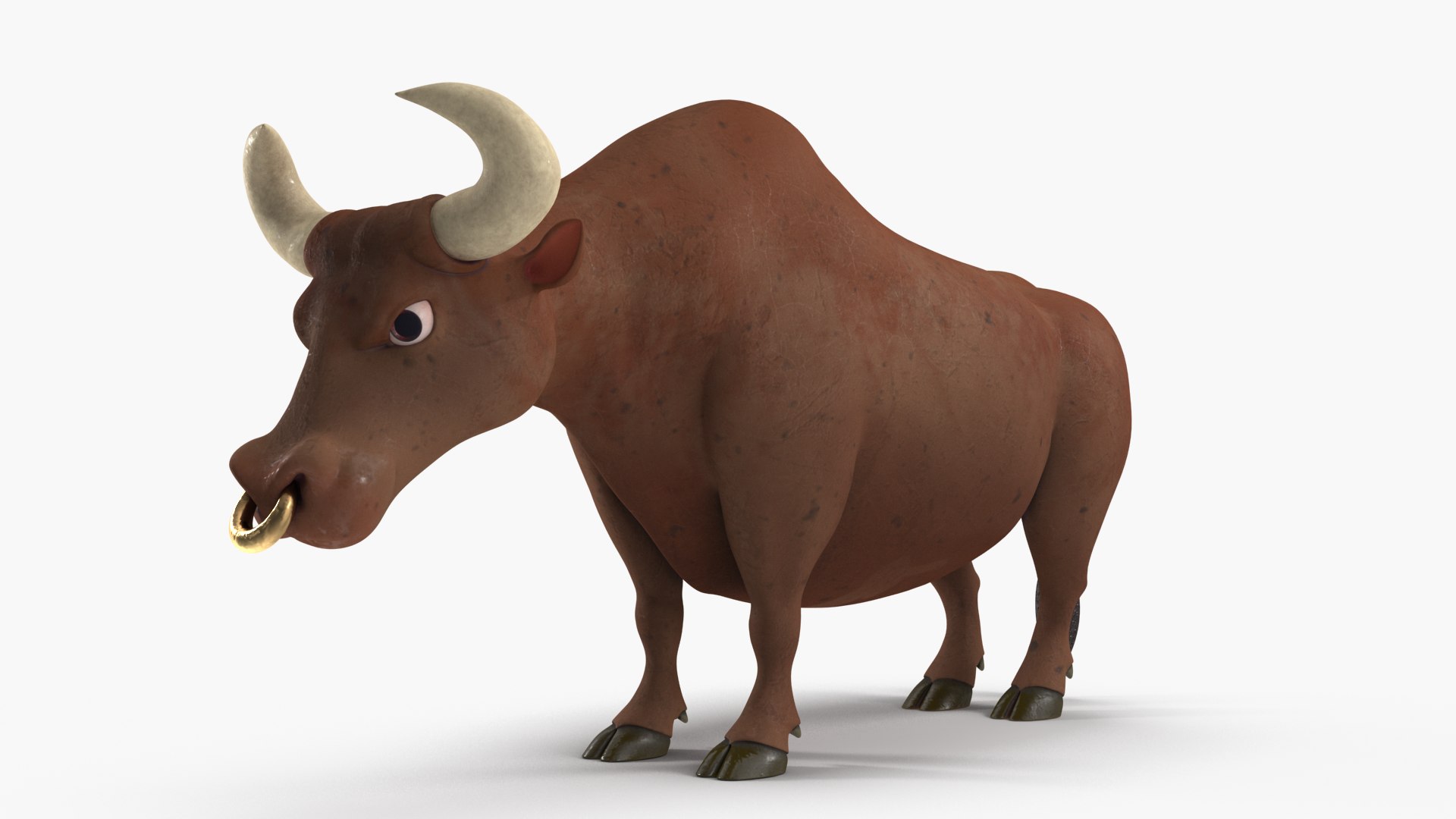 Bull toon 3D model - TurboSquid 1684283