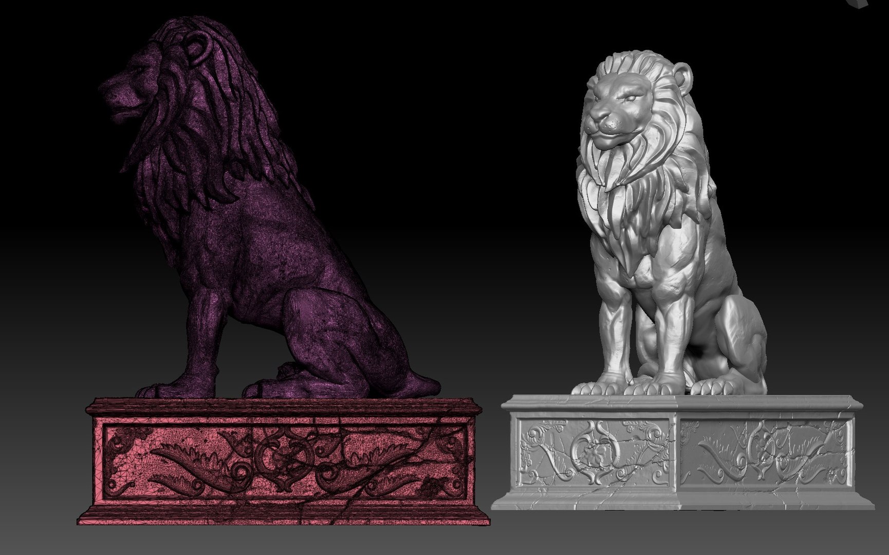 Lion Statue model - TurboSquid 2146855