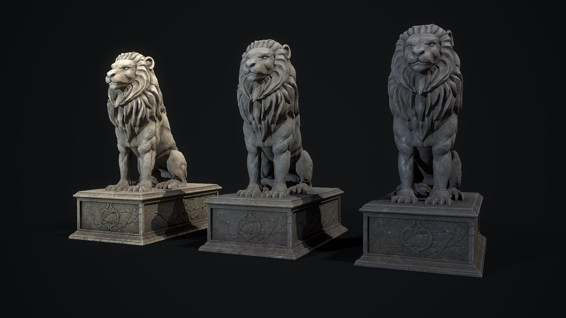 Lion Statue model - TurboSquid 2146855
