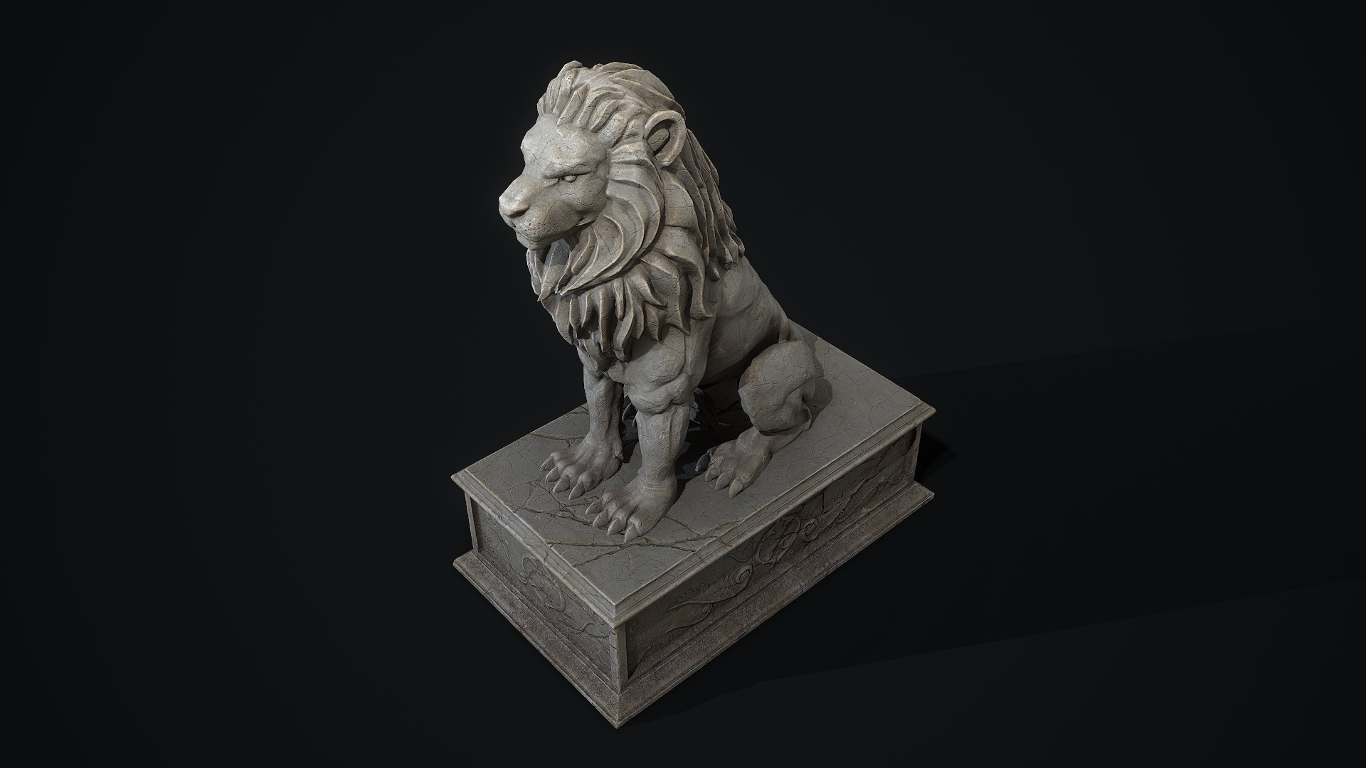 Lion Statue model - TurboSquid 2146855