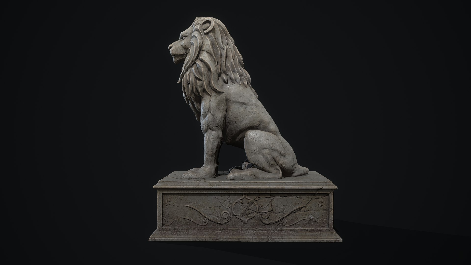 Lion Statue model - TurboSquid 2146855