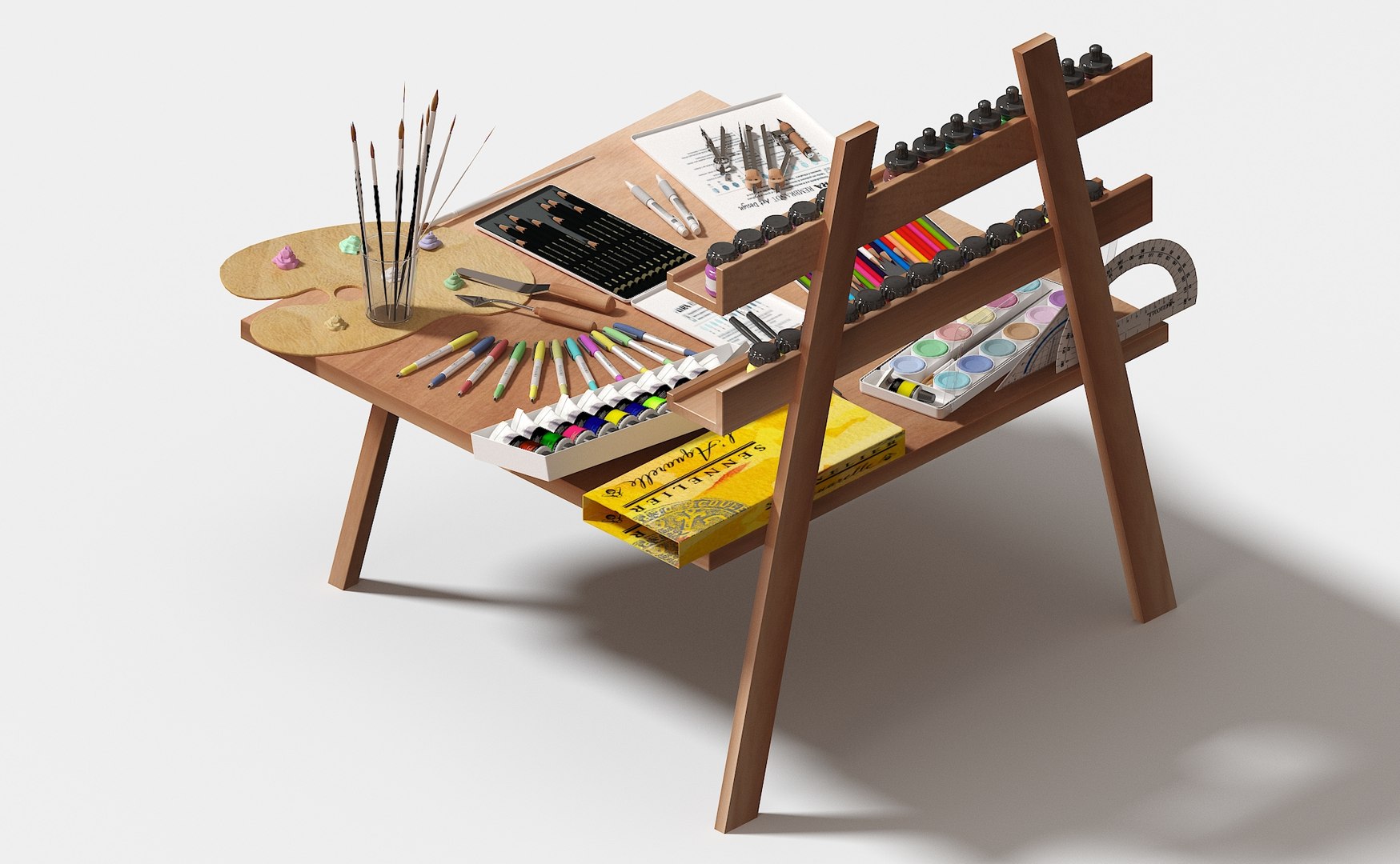 3D Easel - TurboSquid 2242245