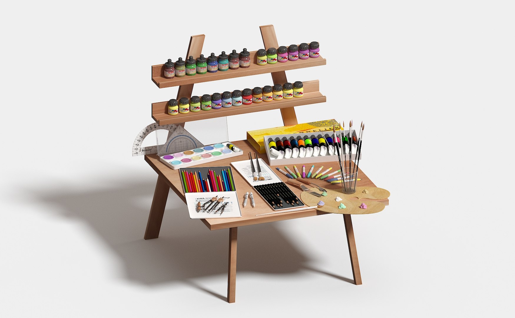 3D Easel - TurboSquid 2242245