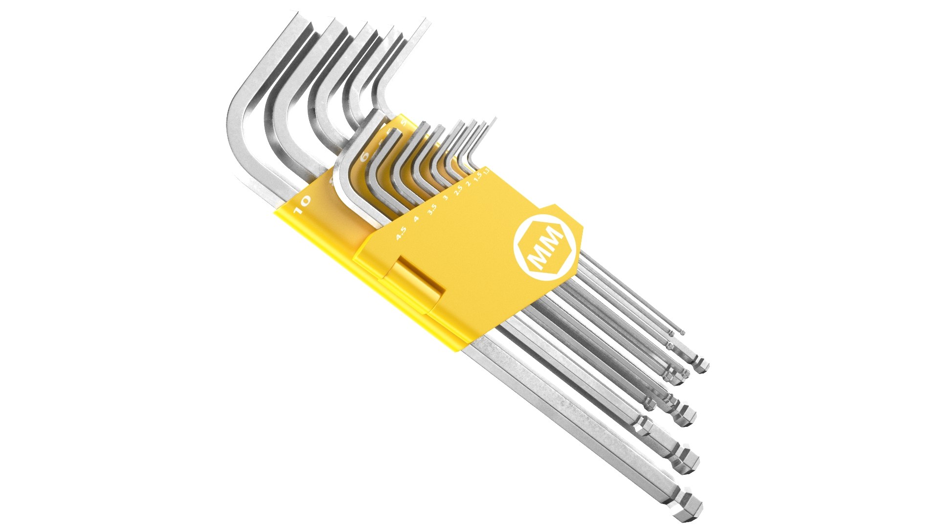 Detailed Allen Key Wrenches 3D Model - TurboSquid 2156656