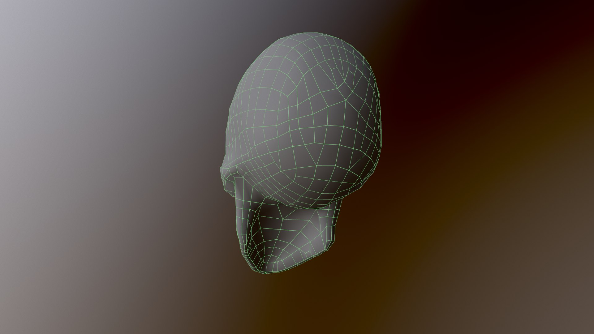 3D model Human Skull Low Poly 3D model - TurboSquid 2056769