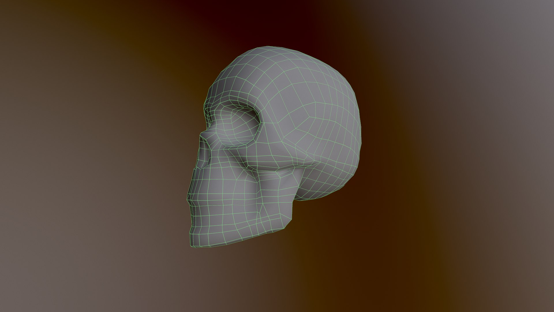 3D model Human Skull Low Poly 3D model - TurboSquid 2056769
